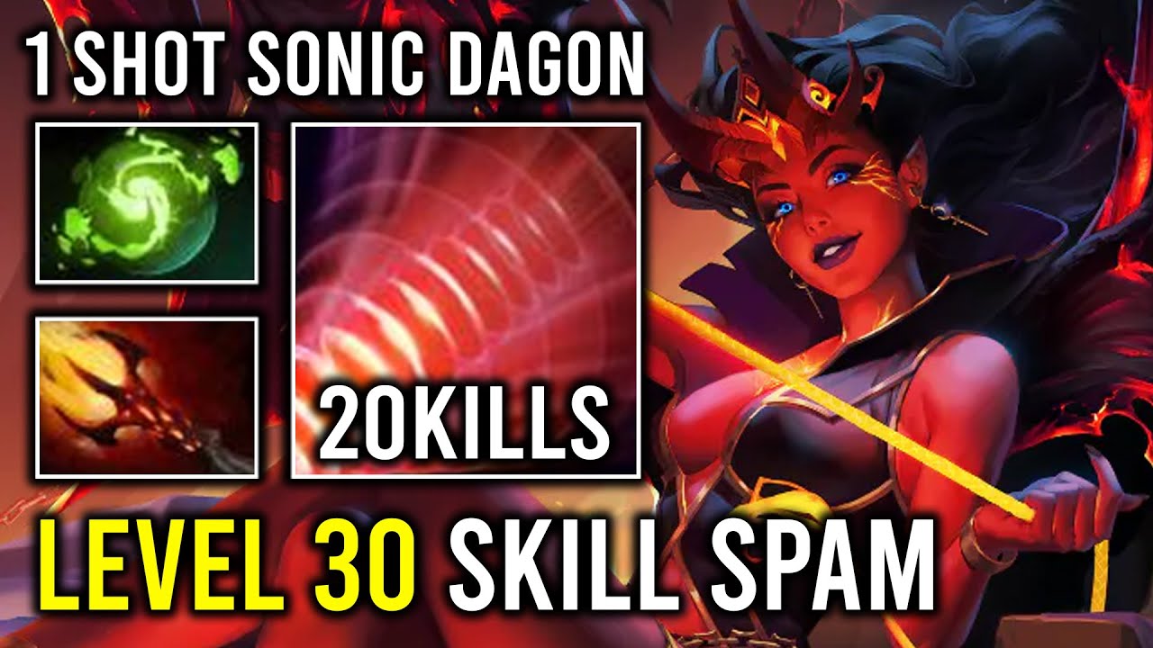 WTF First Item Dagon 1 Shot Sonic Wave Combo with 3 Sec CD Skill Spam ...
