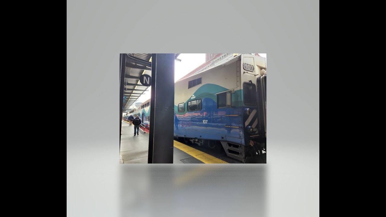 sounder train (in 2nd car) cab ride in cab car 107 heading back to Kent ...