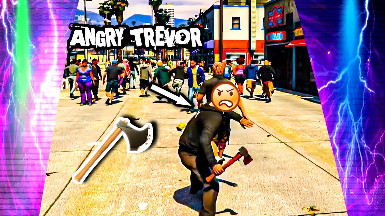 Angry Trevor VS 1000 NPC ! - GTA 5 - YouTube