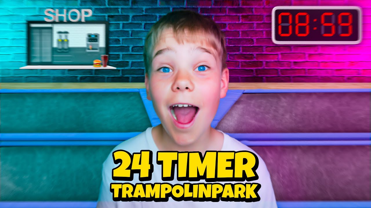 24 Timer i en Trampolinpark - YouTube