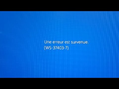 Une Erreur Est Survenue Ws-37403-7 Ma Deconnecter De La Ps4 - YouTube