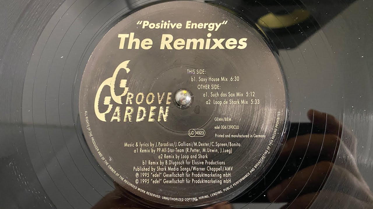 Groove Garden – Positive Energy (Such Das Sax Mix) - Club Tools 1995 ...