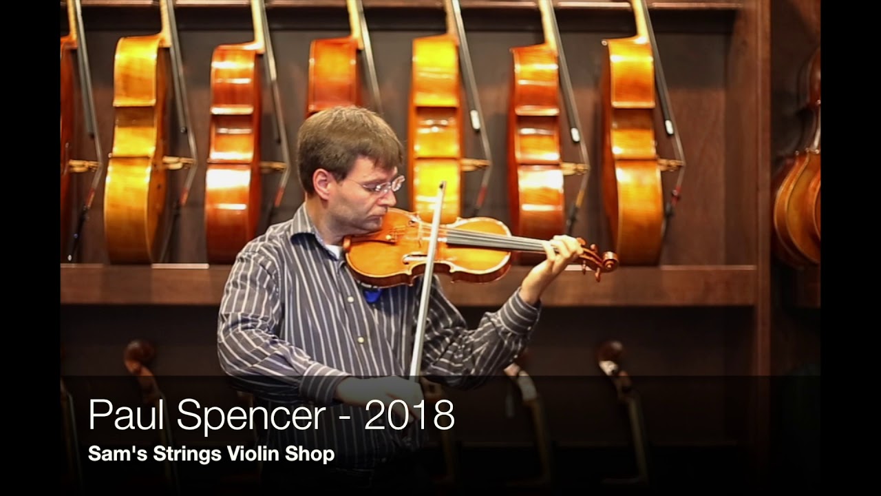 A violin by Paul Spencer, 2018 - Available at Sam's Strings Violin Shop ...