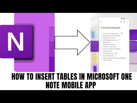 How to Insert Tables in Microsoft One Note Mobile App - YouTube