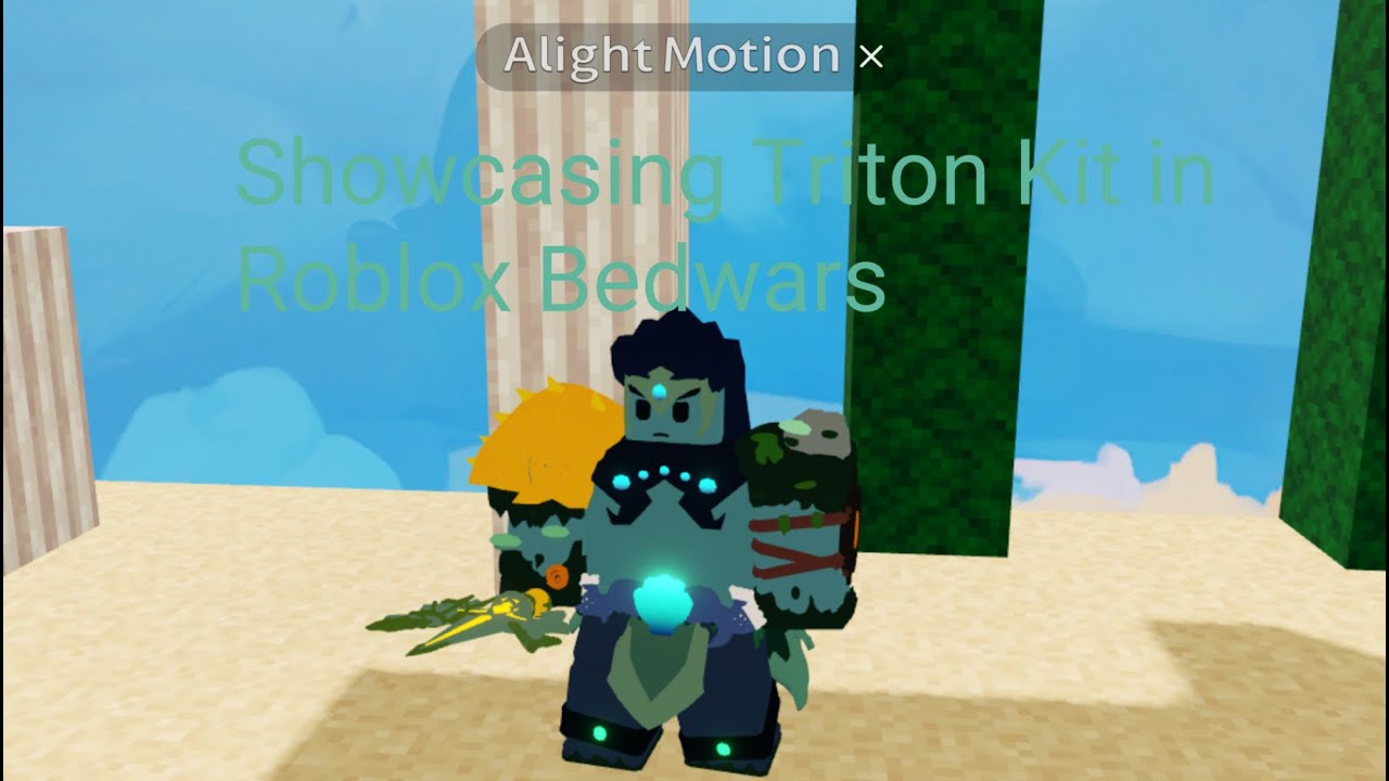 Showcasing the Triton Kit in Roblox Bedwars - YouTube