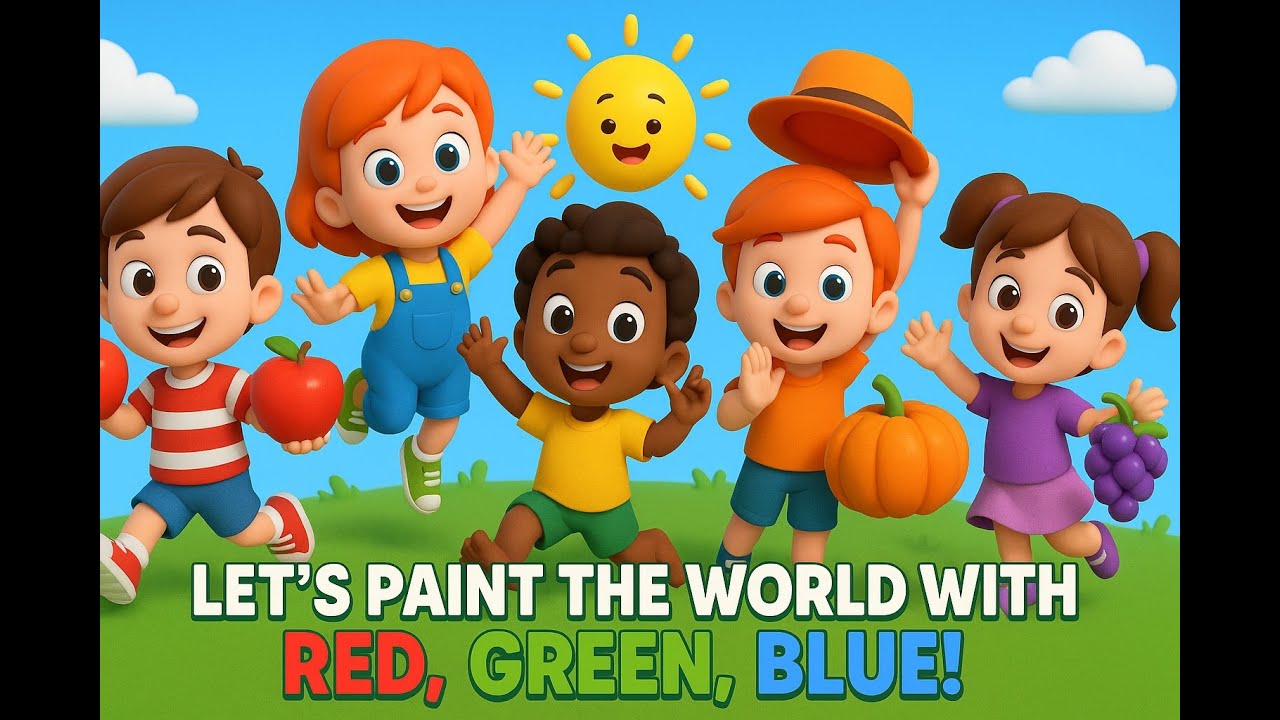 THE COLORS SONG - LEARN COLOURS WITH FRIENDS Nursery Rhymes & Kids ...