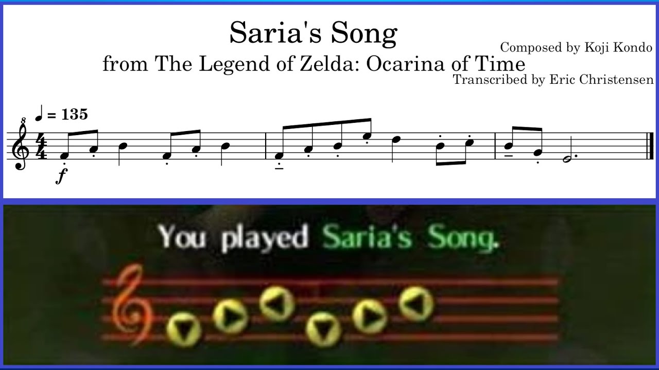 Saria's Song - The Legend of Zelda: Ocarina of Time - YouTube