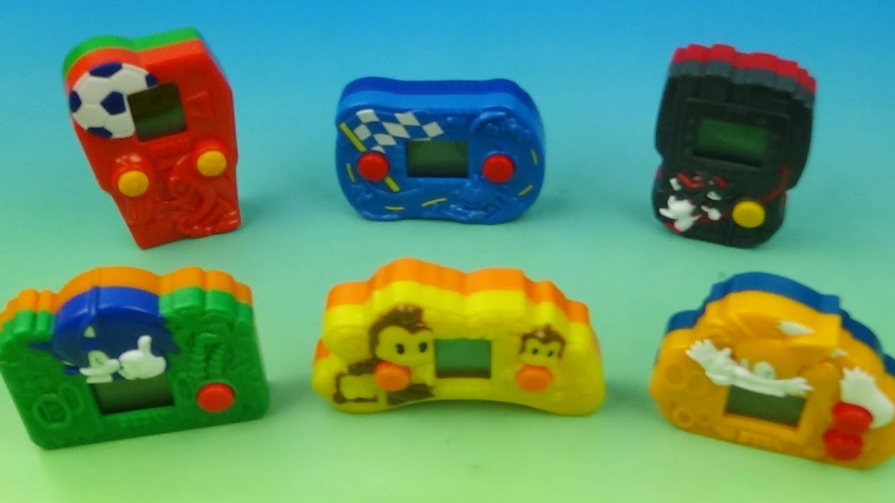 2003 SEGA SONIC THE HEDGEHOG set of 6 McDONALD'S HAND HELD MINI VIDEO ...