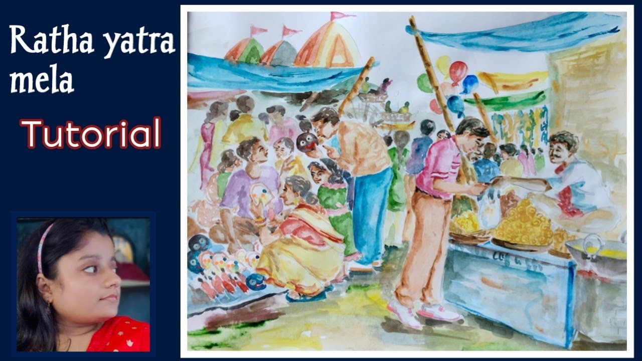 Ratha yatra watercolor painting || ratha yatra festival drawing_maam ...