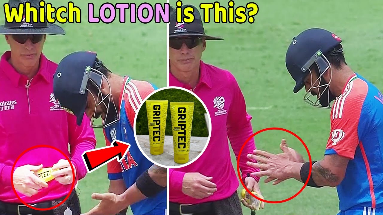 Virat Kohli applying GRIPTEC lotion while batting on IND vs SA wt20 ...