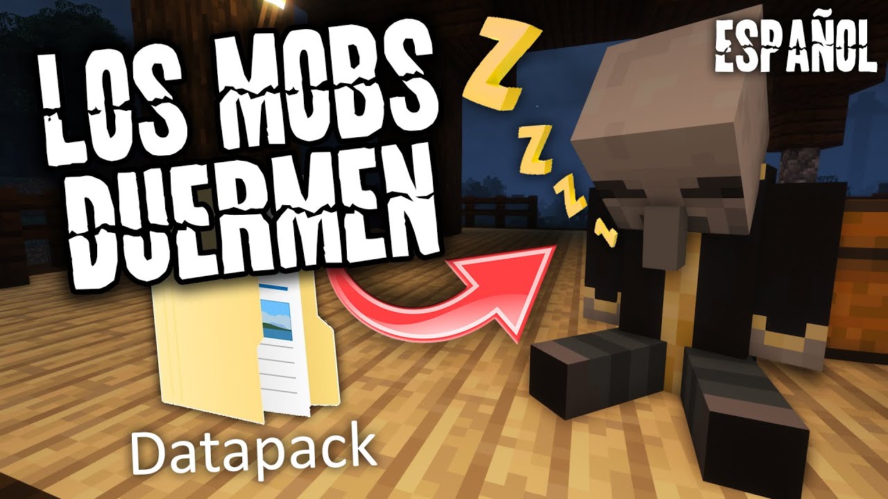 Con esto LOS MOBS pueden DORMIR | Sleeping Mobs Datapack Review 1.20.5 - 1.13 - YouTube
