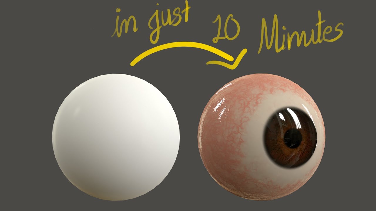 How To Create Realistic Eye in just 10 Minutes | eye modeling | 3d eye ...