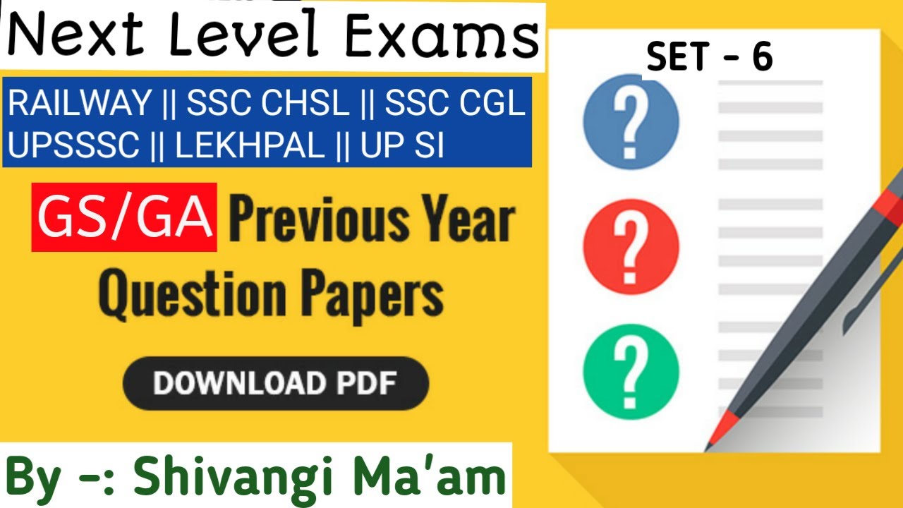 Set 6 Previous Years Questions General Awareness General set-6-previous-years-questions-general-awareness-general