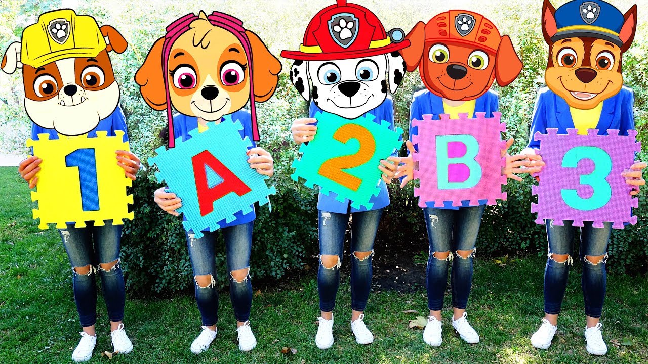 Five little Dogs - fun song from Nadia | Song Nursery Rhymes for kids ...