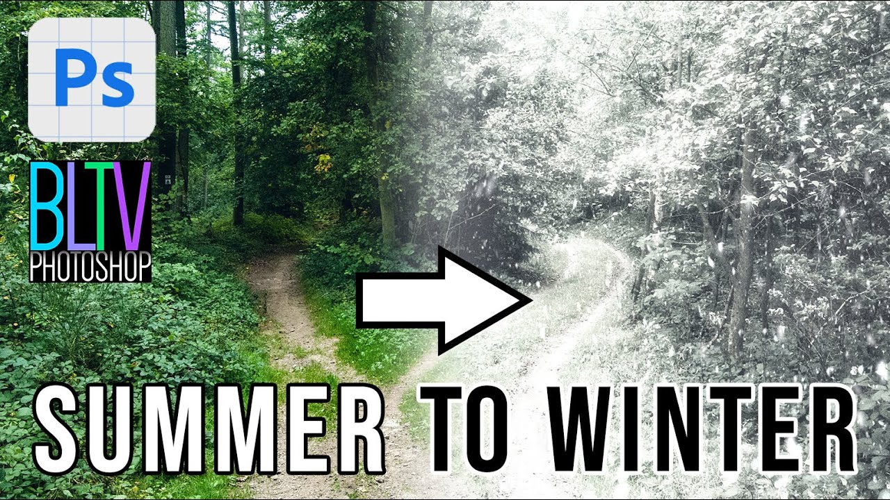 Photoshop: How to Transform a SUMMER Photo into WINTER! - YouTube