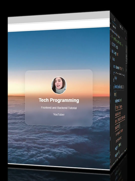 🔥 Glass Effect Profile Card Using Only HTML & CSS | No JS | tech programming #coding #html5css3 ...