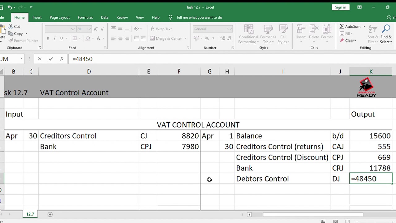 Task 12.7 - New Era Accounting - VAT Control Acc - YouTube