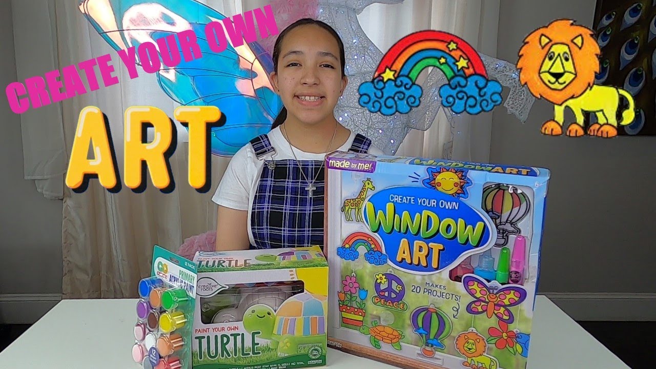 WINDOW ART KIT SUNCATCHERS AND TURTLE PAINTING MADE BY ME - YouTube