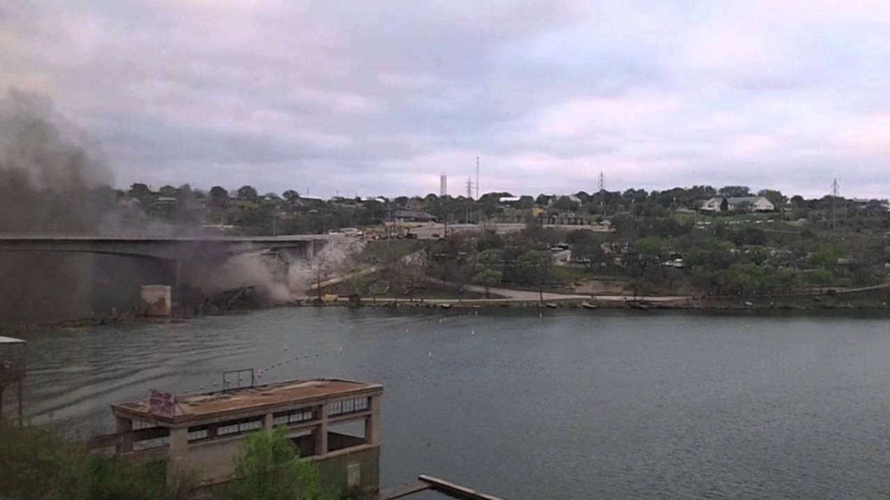 Marble Falls Bridge Demolition - YouTube