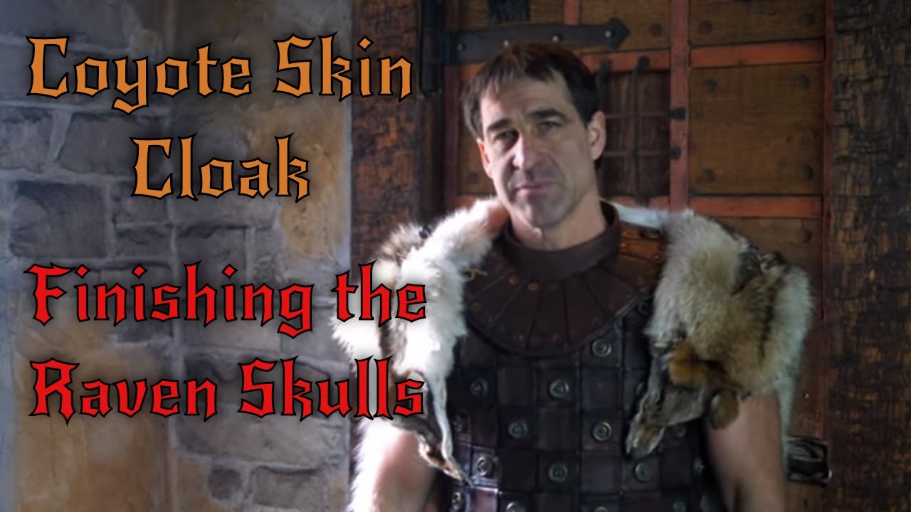 Finishing the Raven Skulls - Coyote Skin Cloak - YouTube
