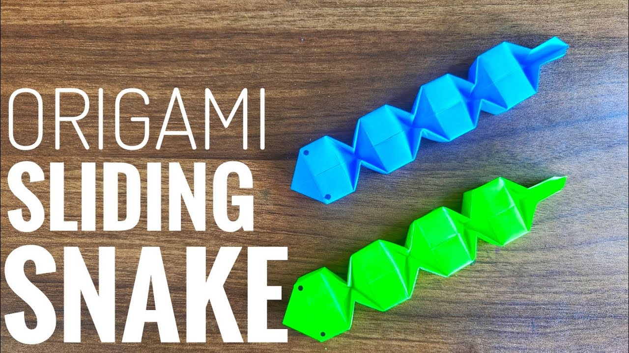 How To Make Origami Sliding Snake🐍 #origami #viralvideo #tutorial # ...