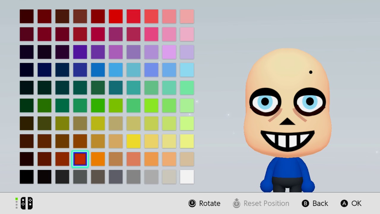 Mii Maker . How to make Sans from Undertale - Nintendo Switch - YouTube