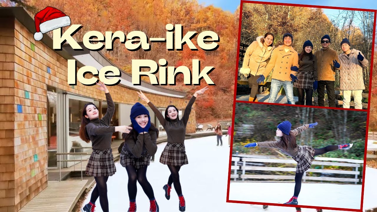 JAPAN VLOG 🌟 OUTDOOR ICE SKATING IN JAPAN ⛸ Kera-ike Ice Rink ️ + LOG ...