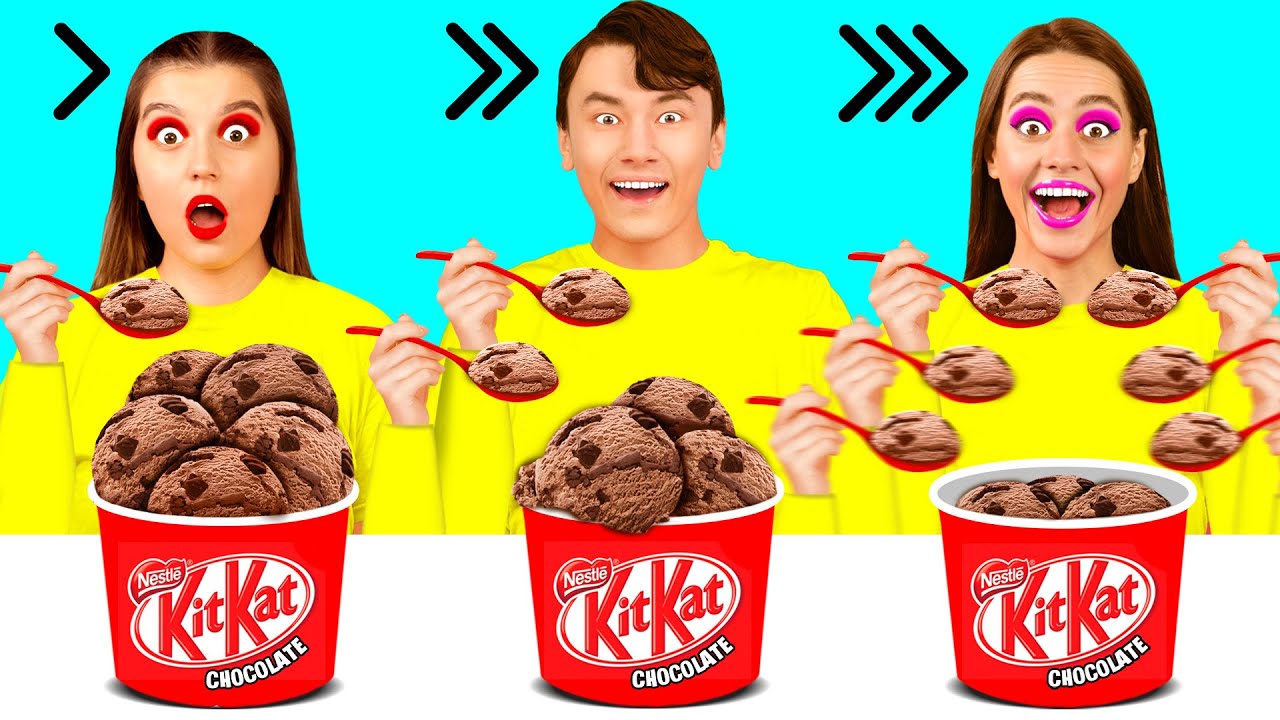 तेज मध्यम या धीमी खाद्य चुनौती | पागल चुनौती DaZaZa Challenge - YouTube