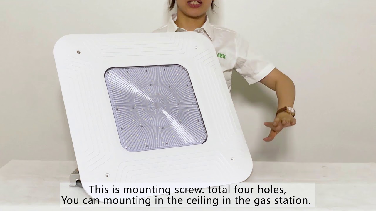 LED Gas Station Canopy lighting Fixture Type G - YouTube