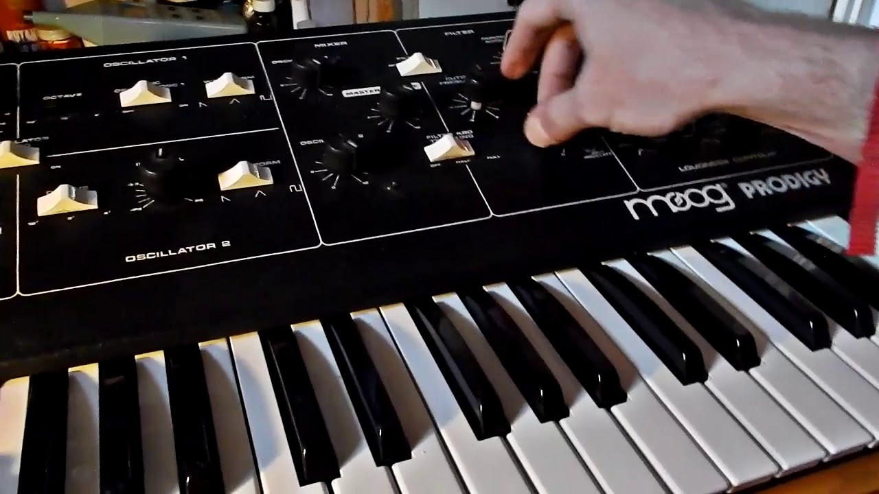 Testing implementation of MIDI control on the Moog Prodigy - YouTube