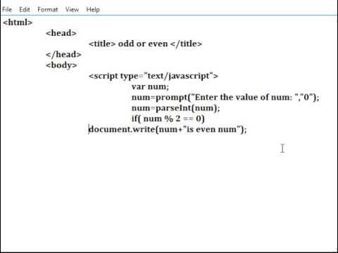 JavaScript Tutorials -4 (check odd or even number ) in Nepali - YouTube