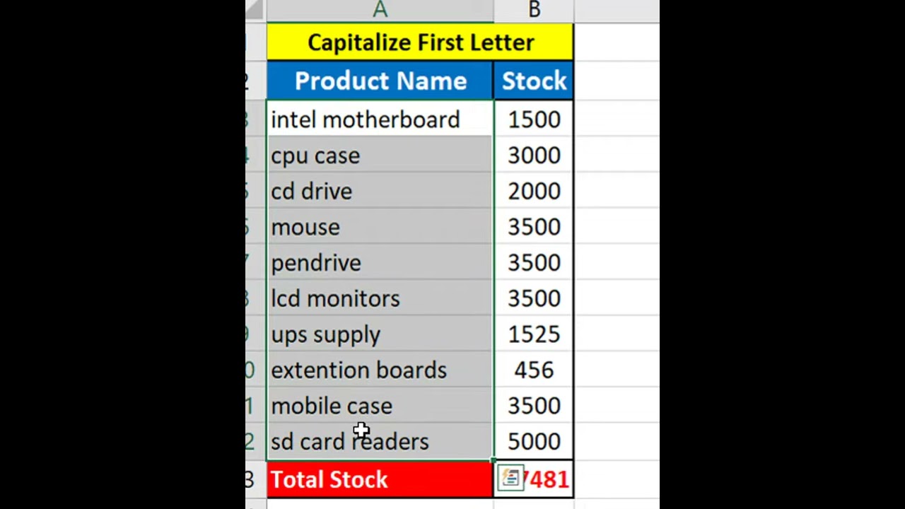 How To Make First Letter Capital In MS Excel Proper Function Tutorial How To Make First Letter Capital In MS Excel Proper Function Tutorial