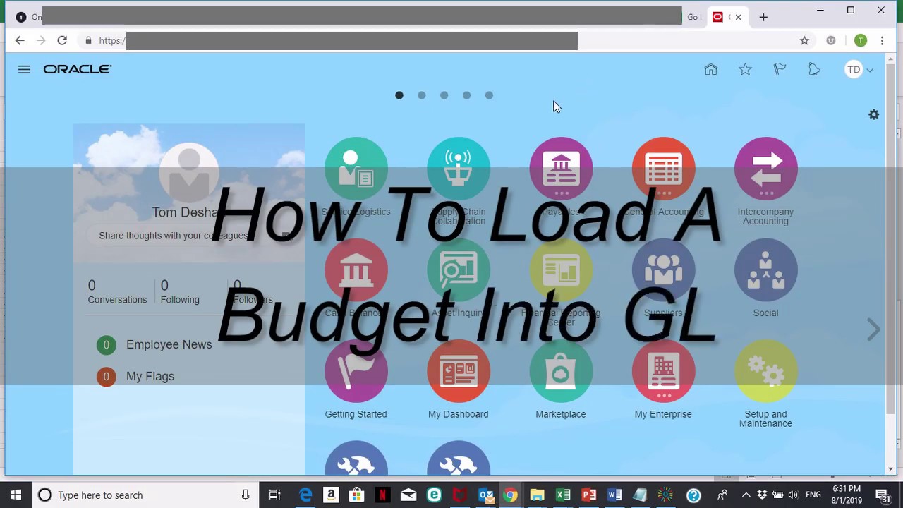 How To Load A Budget Into Oracle Cloud GL - YouTube