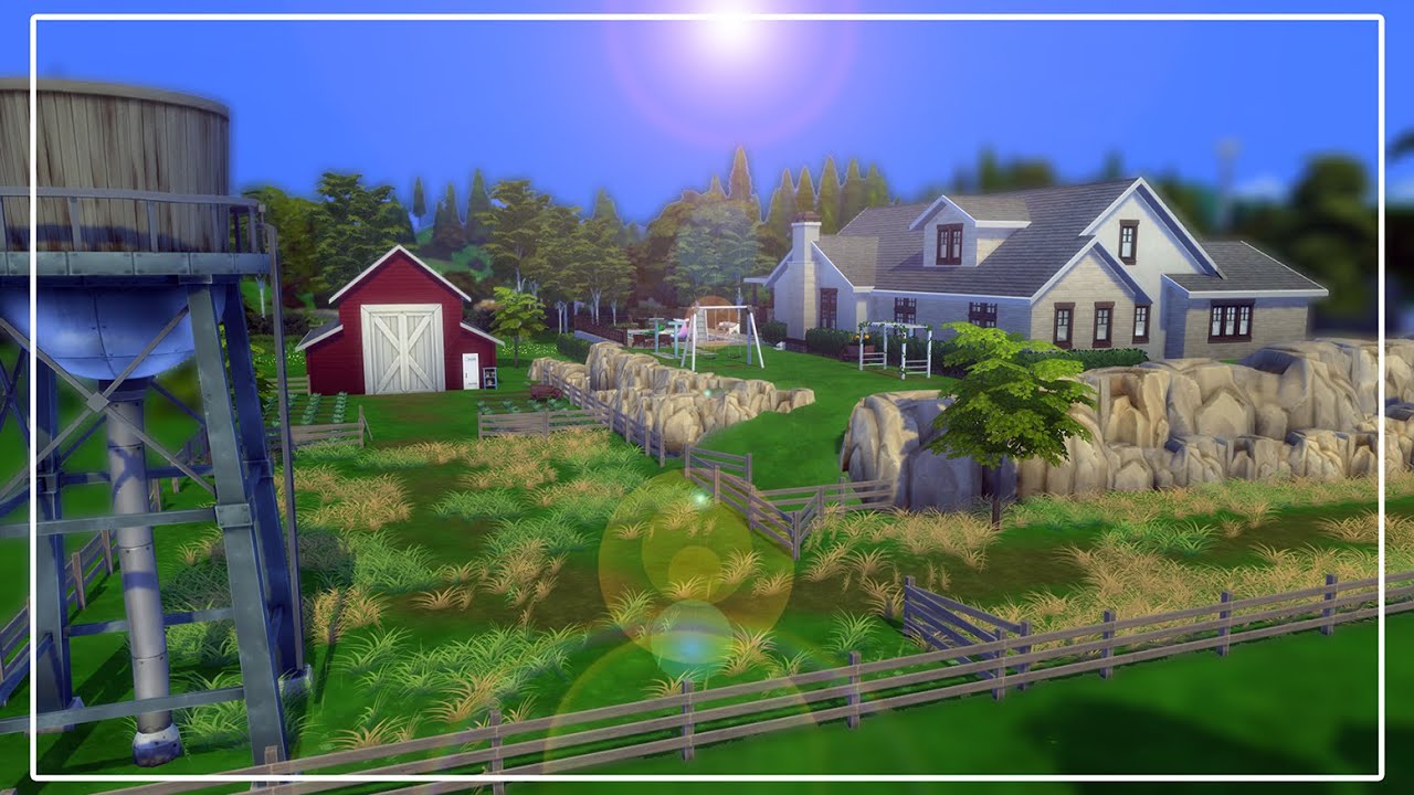 Sims 4 Speed Build | Country Farmhouse - YouTube