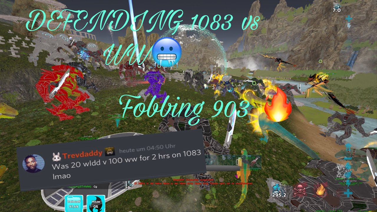 🔞DEFENDING 1083 Vs WW& Fobbing WW 903🥶| WLDD | Ark Official PvP PS5 #53 ...