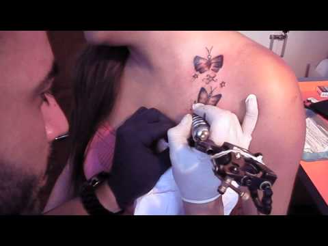 Kayseri Ekol Tattoo - Göğüse Kelebek Dövmesi