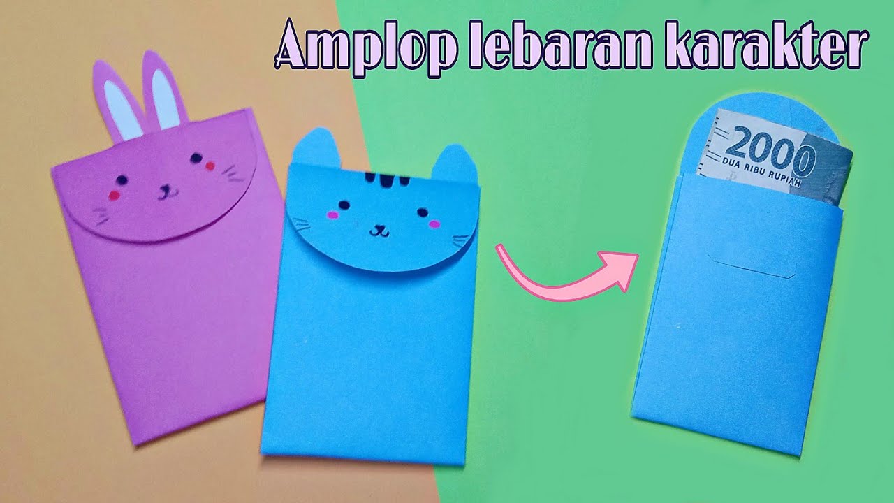 Cara membuat Amplop Lebaran | Amplop Lebaran dari kertas Origami ...