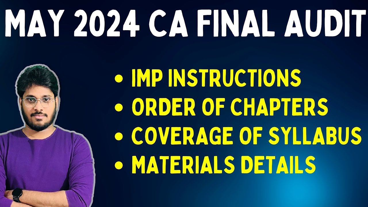 CA FINAL AUDIT | NEW SCHEME | ADVANCED AUDITING | INSTRUCTIONS TO THE ...