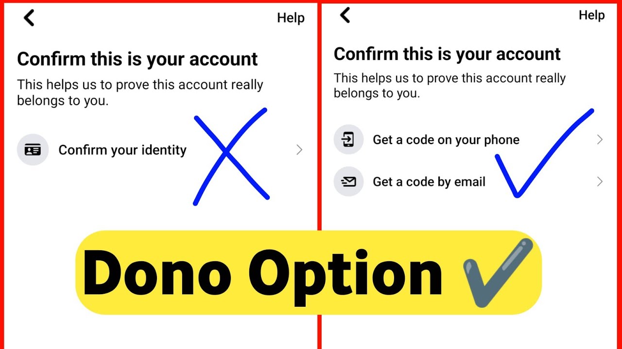 confirm your identity नही get a code by email या get a code on your ...
