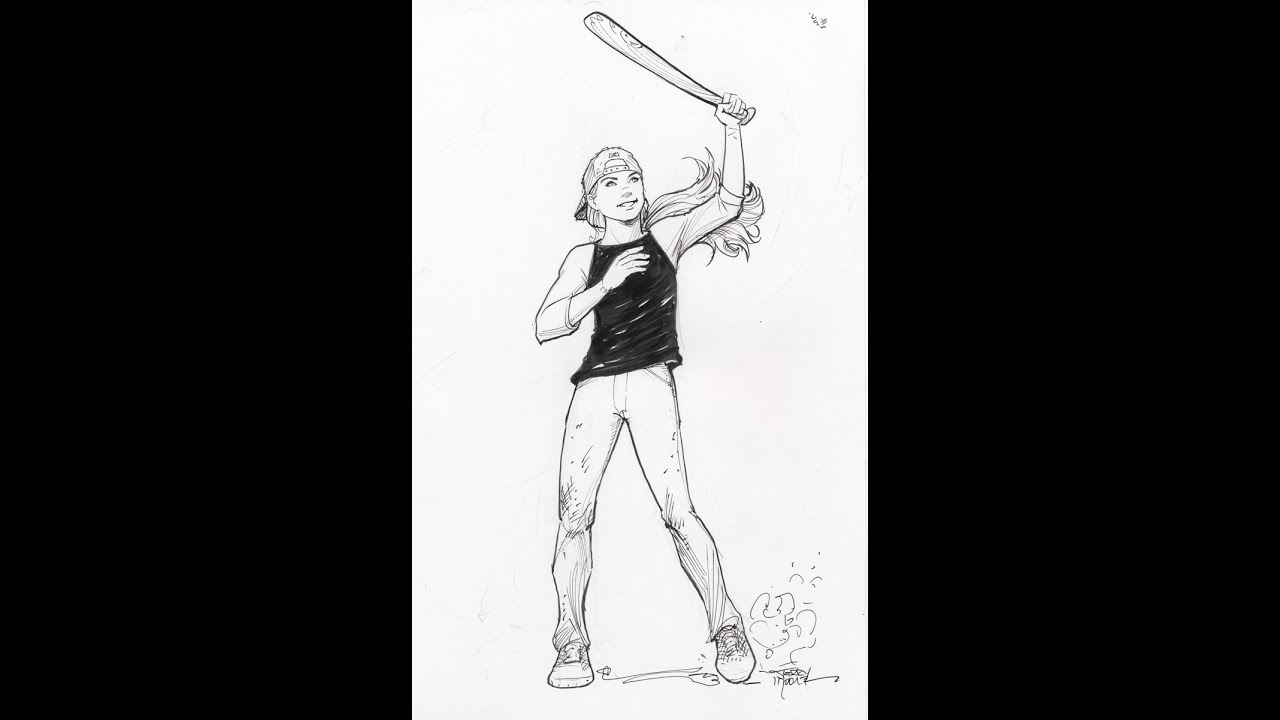 Inking an Action Figure with Micron Pens and a Brush - YouTube