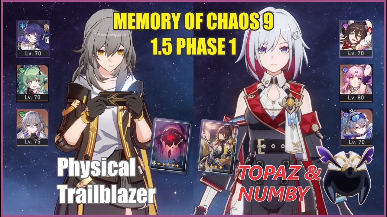 Stelle Bonk Teraphy & E0 Topaz Memory of Chaos 9 | Honkai Star Rail 1.5 ...
