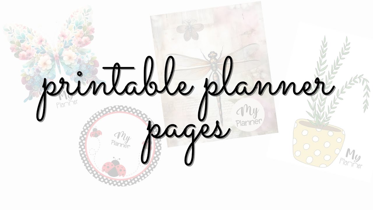 Why use a printable planner pages? - YouTube