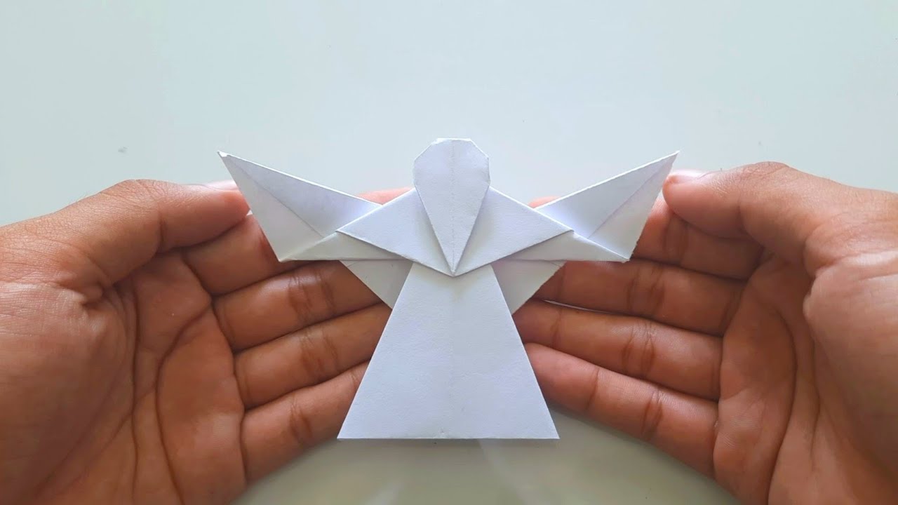 PAPER ANGEL CRAFT - CHRISTMAS ORIGAMI EASY STEP BY STEP - YouTube