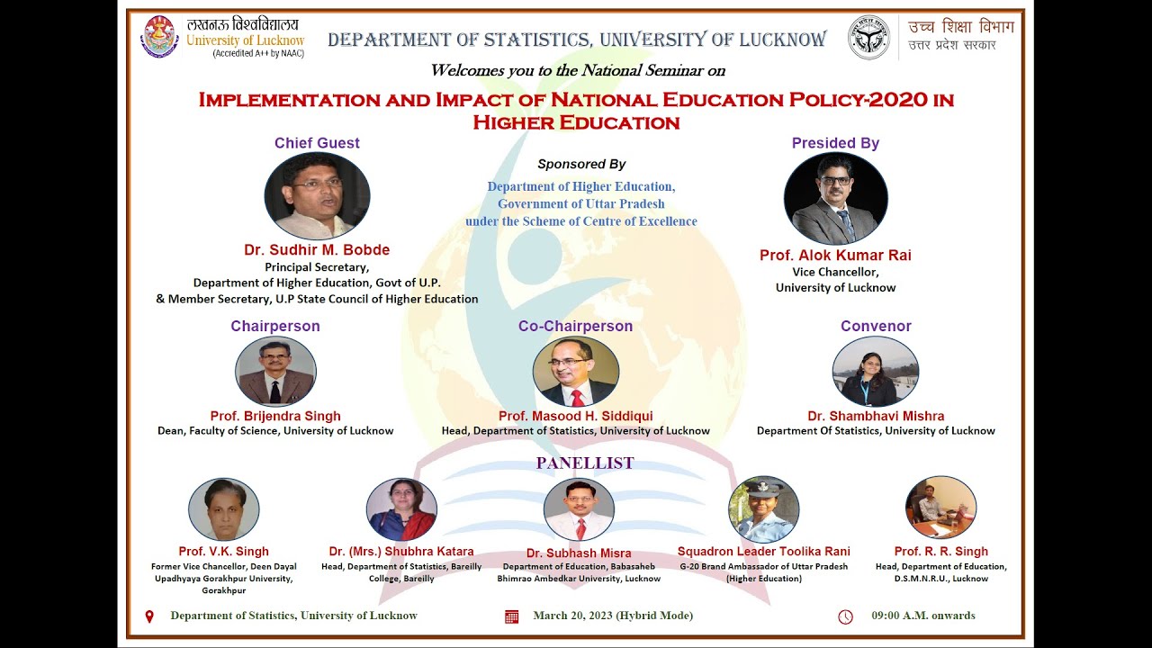 Inaugural Session || Implementation and Impact of National Education ...