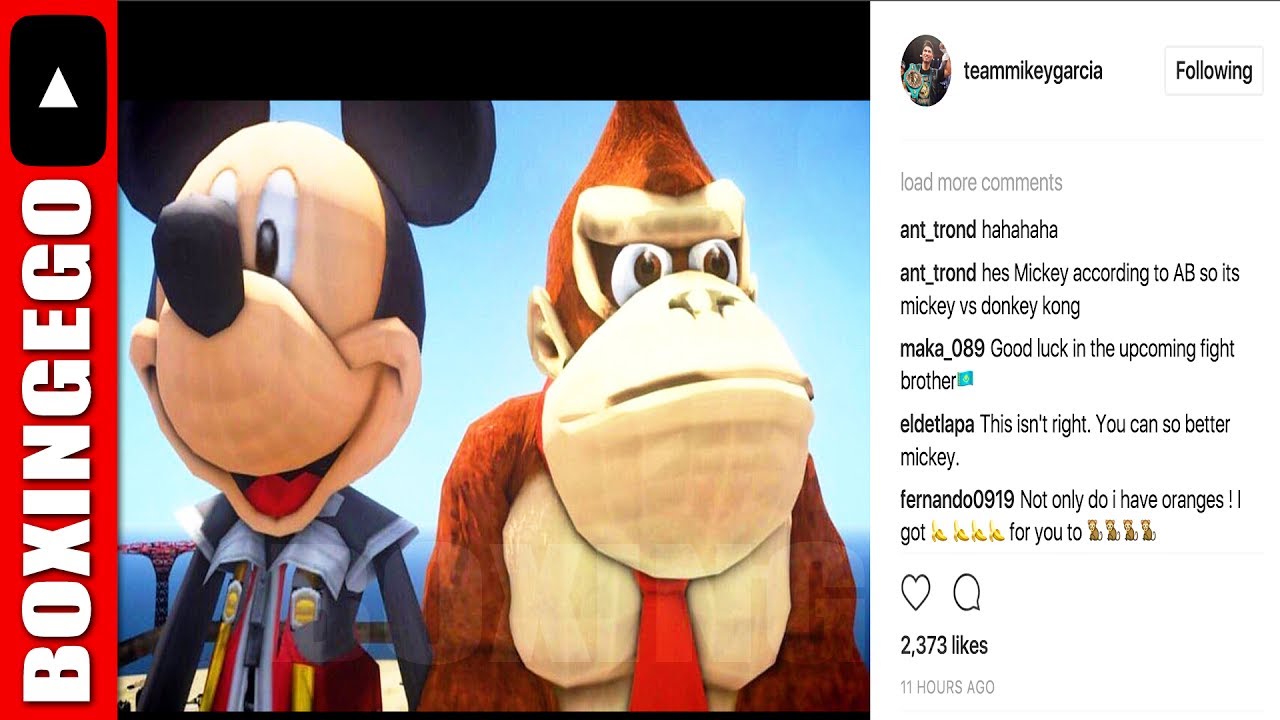 MIKEY GARCIA DISSES ADRIEN BRONER (SUBLIMINALLY) POSTS DONKEY KONG ...