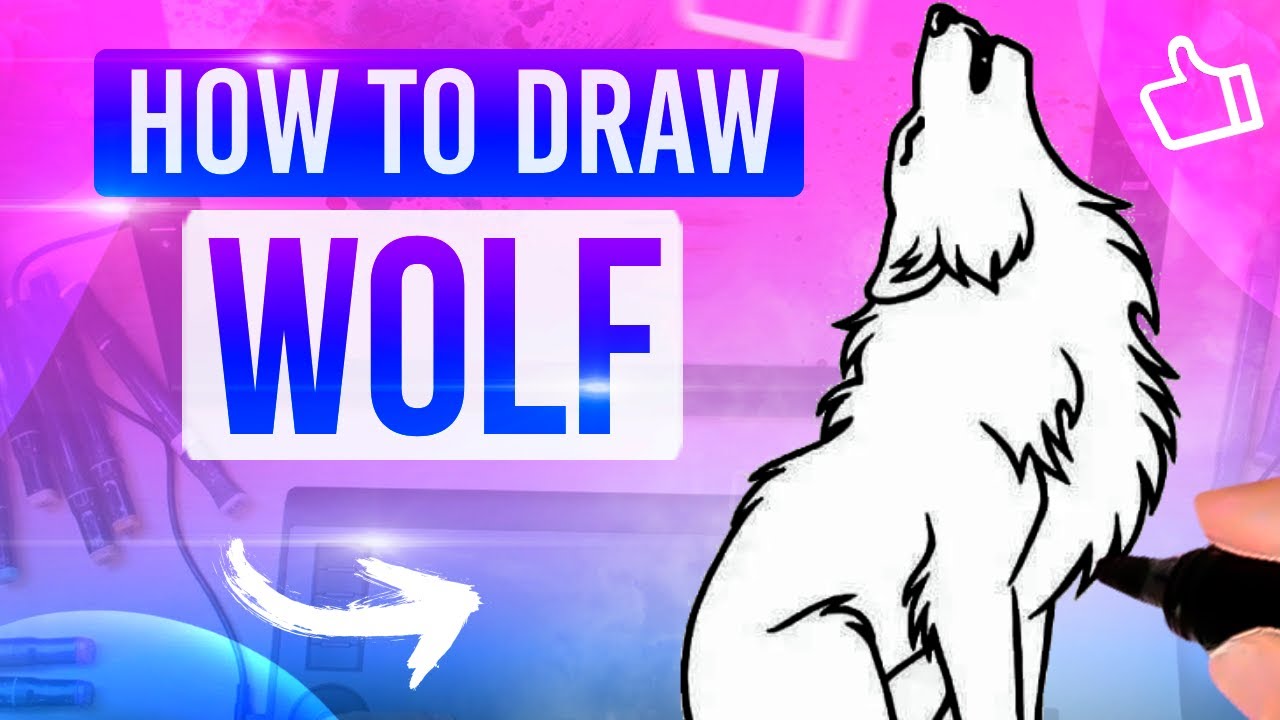 How to draw a Wolf - YouTube