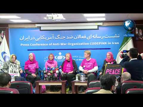 Code pink delegation in Iran with translation of Ahmad Janati Iranian tour guide and interpreter