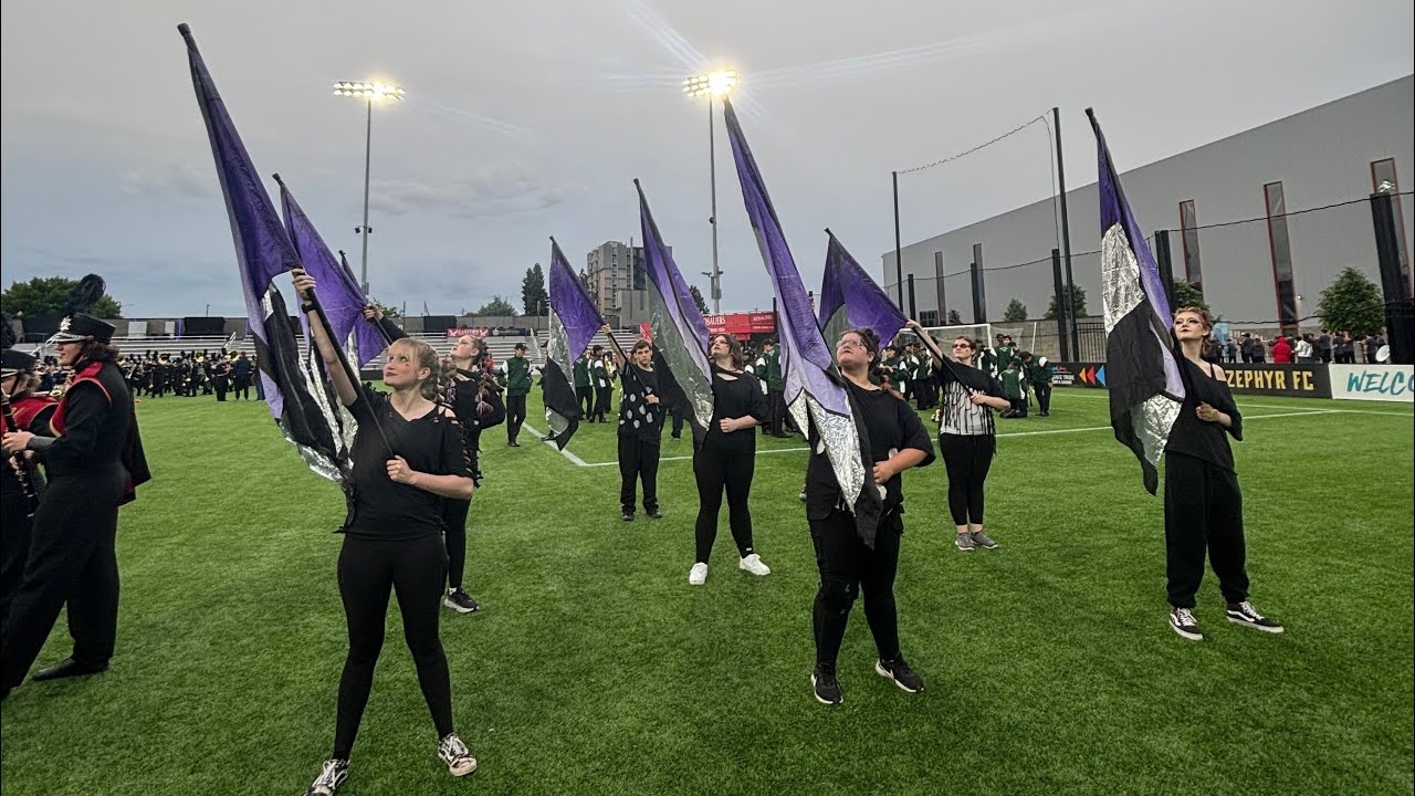 University High School Color Guard marching in the 2025 Spokane Lilac ...