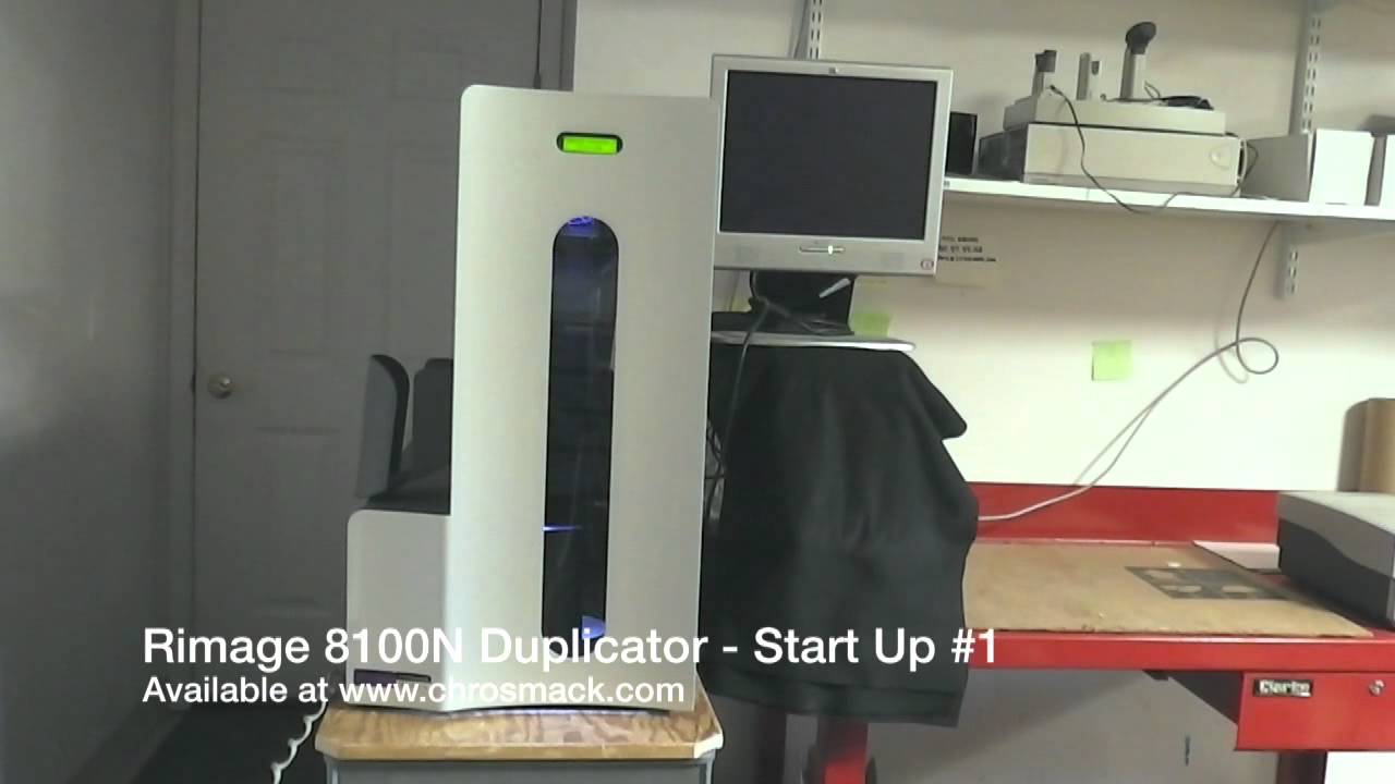 Rimage 8100N Producer Disk Duplicator DVD Blu Ray - Start Up #1 - YouTube
