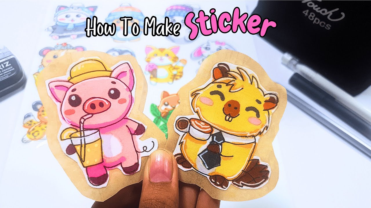 VIDEO 24: How To Make Cute Stickers At Home Easy Homemade Stickers ...